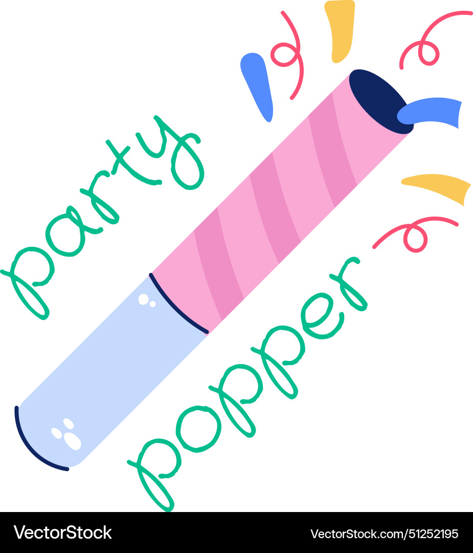 Party popper Royalty Free Vector Image - VectorStock