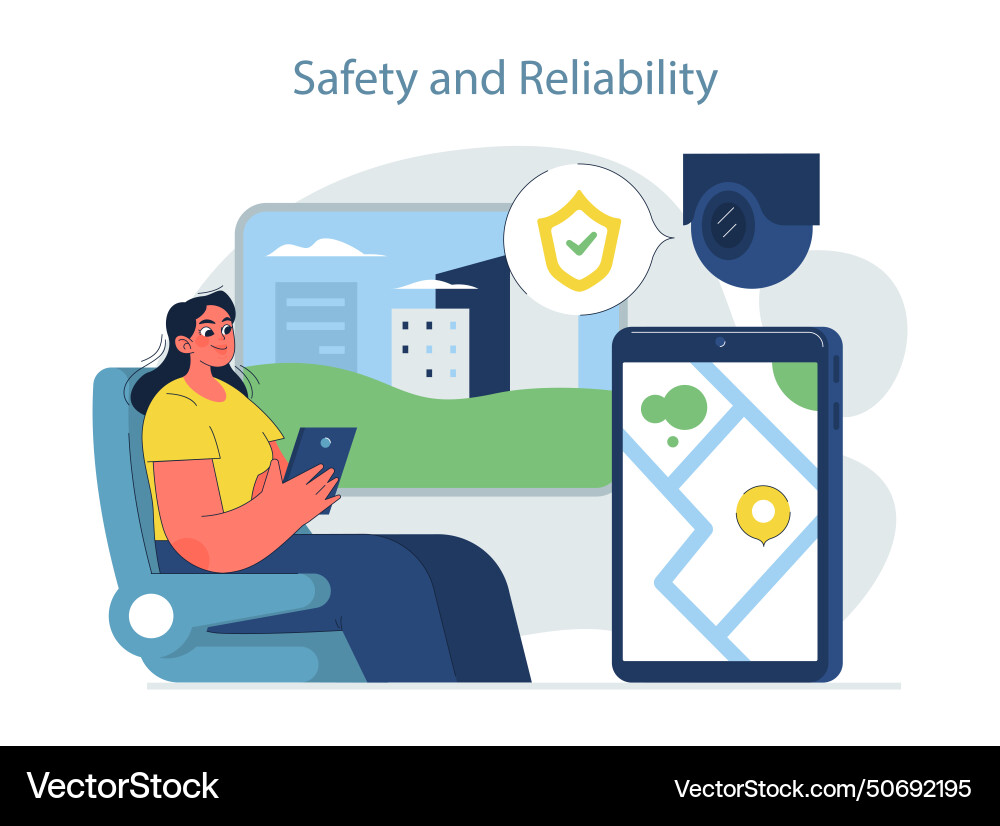 Safety and reliability concept Royalty Free Vector Image