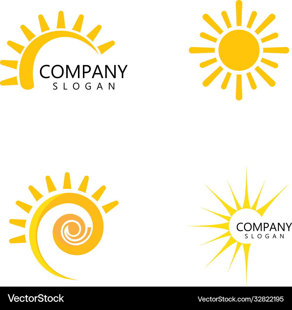 Sun logo Royalty Free Vector Image - VectorStock
