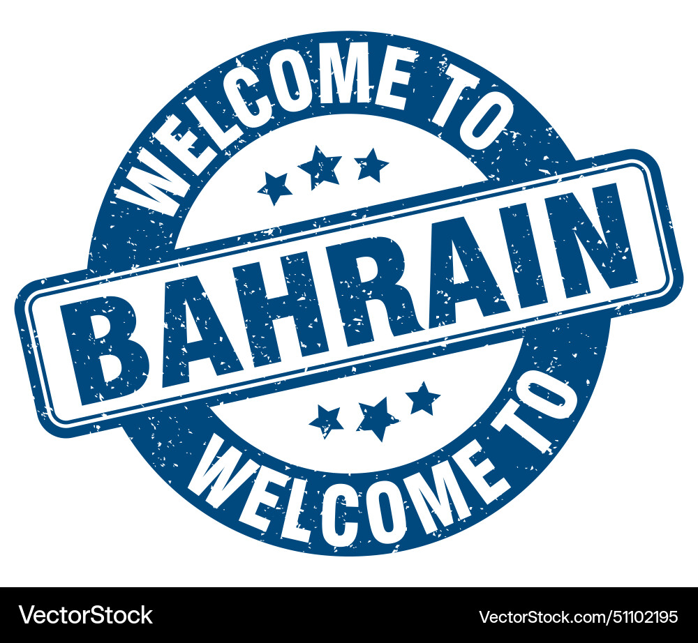 Welcome to bahrain stamp round sign Royalty Free Vector