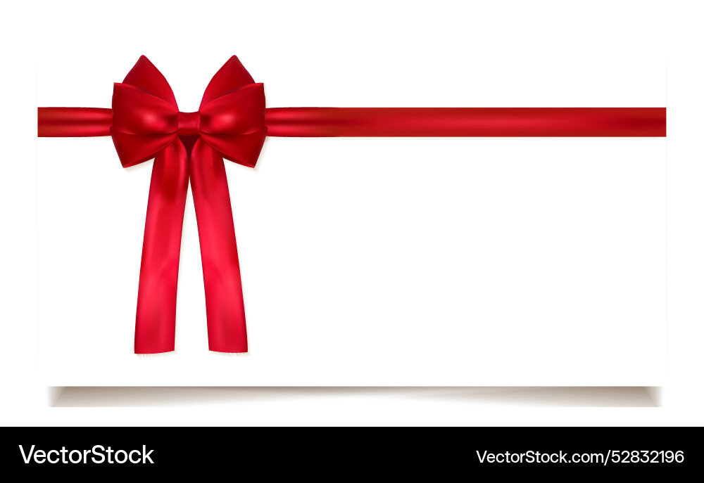 Blank gift card with luxury decorative satin red Vector Image