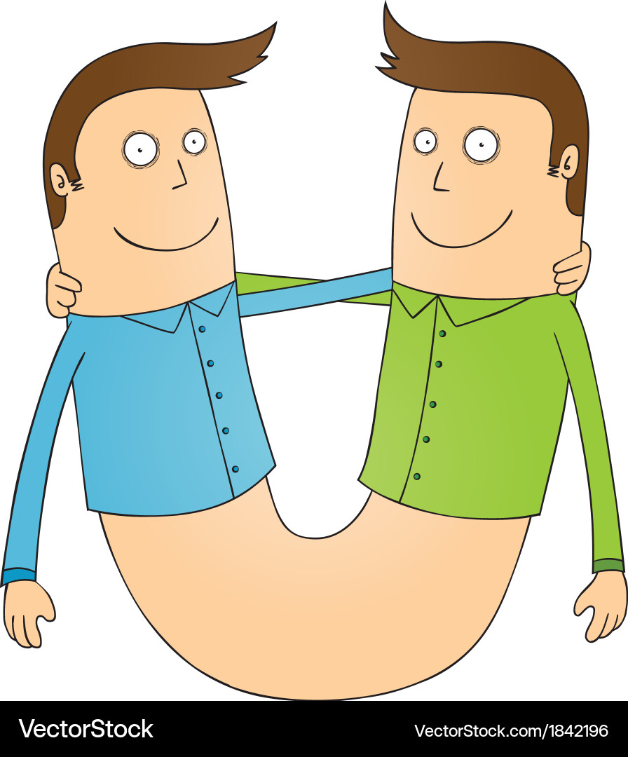 Cartoon Twins Lizenzfreies Vektorbild - VectorStock
