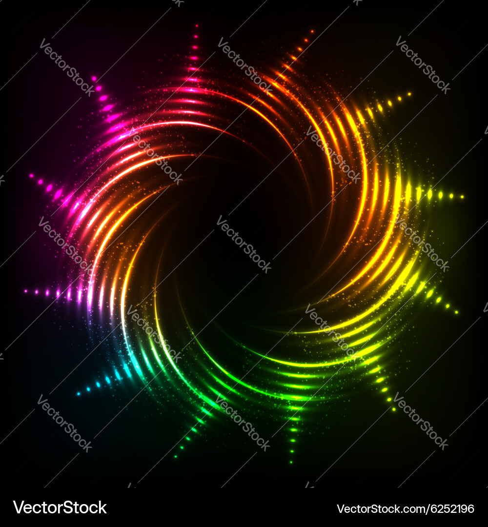 Cosmic Rainbow Spirals Royalty Free Vector Image