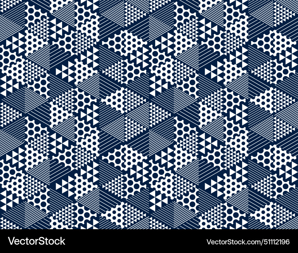 Geometric 3d seamless pattern with cubes rhombus Vector Image Geometric 3d seamless pattern with cubes rhombus Vector Image