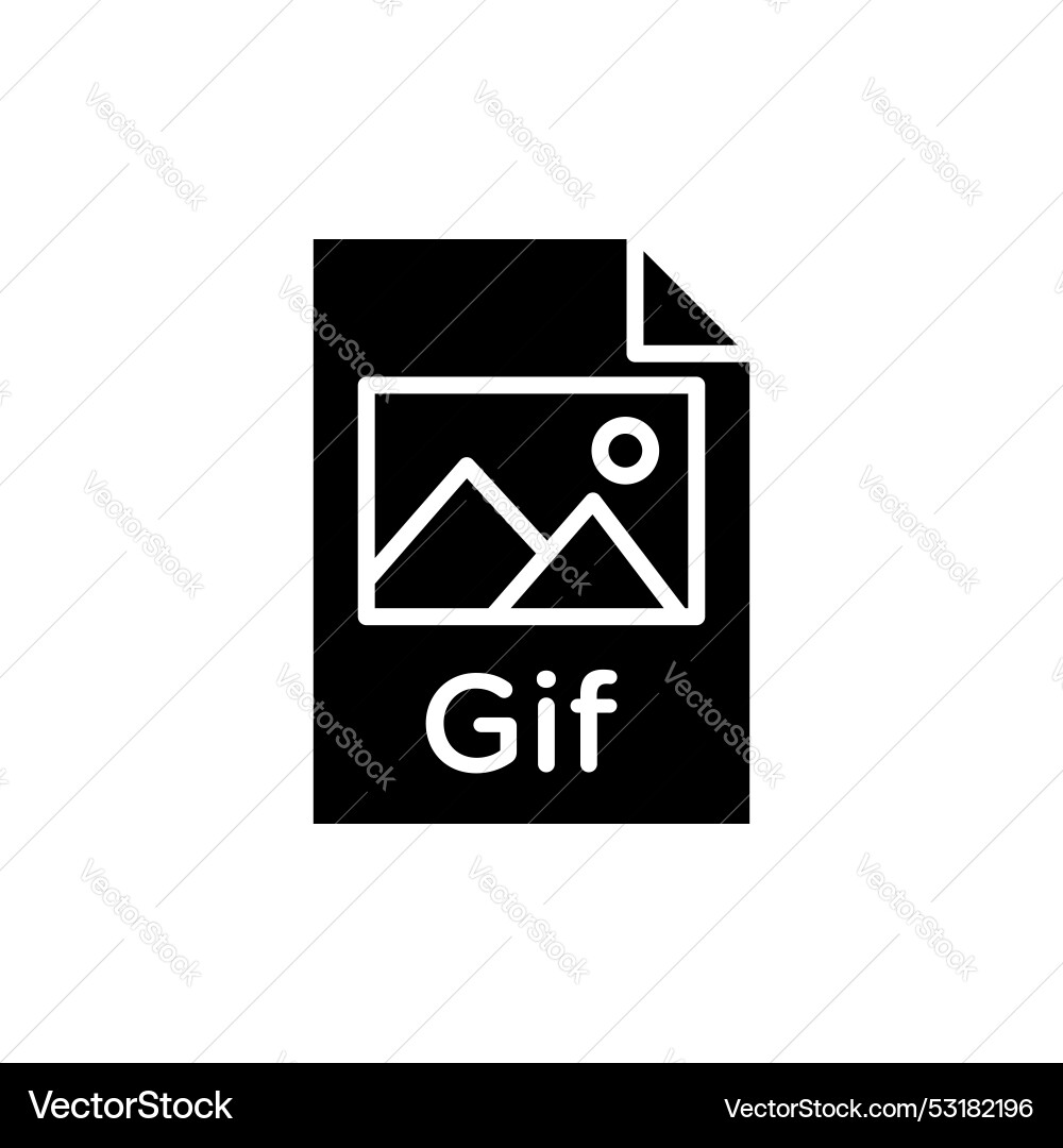 Gif icon set animated format symbol Royalty Free Vector