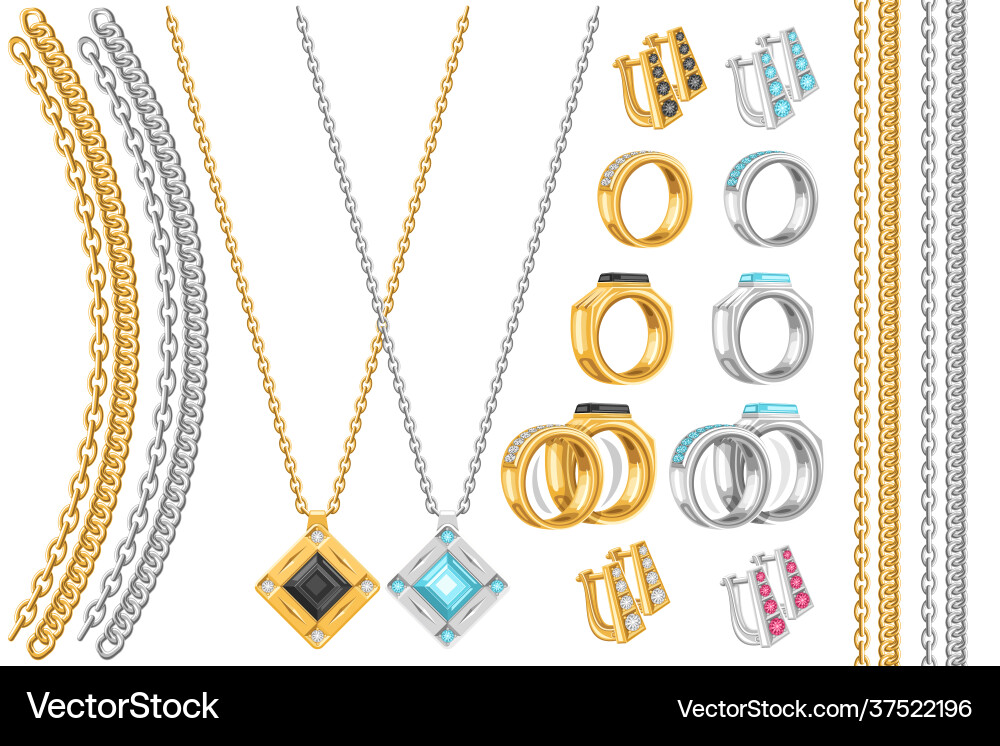 Jewelry set Royalty Free Vector Image - VectorStock