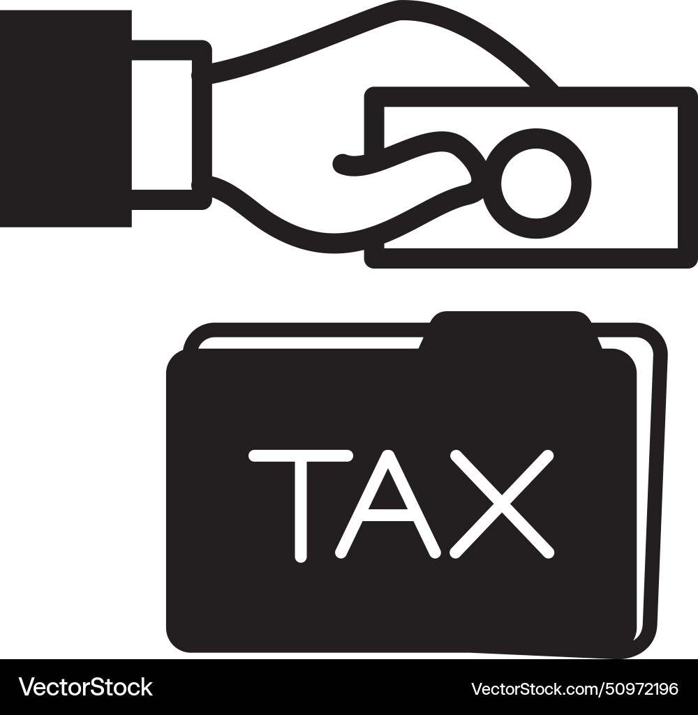 Tax day pay icon Royalty Free Vector Image - VectorStock