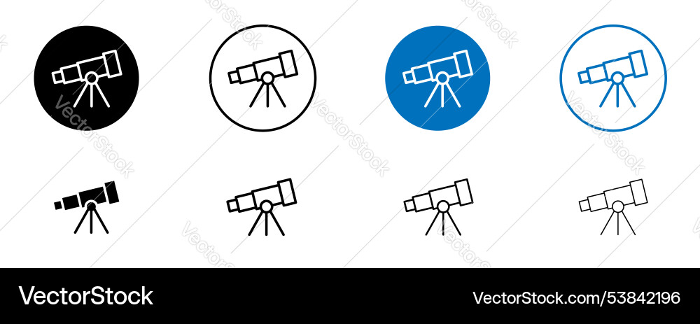 Telescope icon set Royalty Free Vector Image - VectorStock