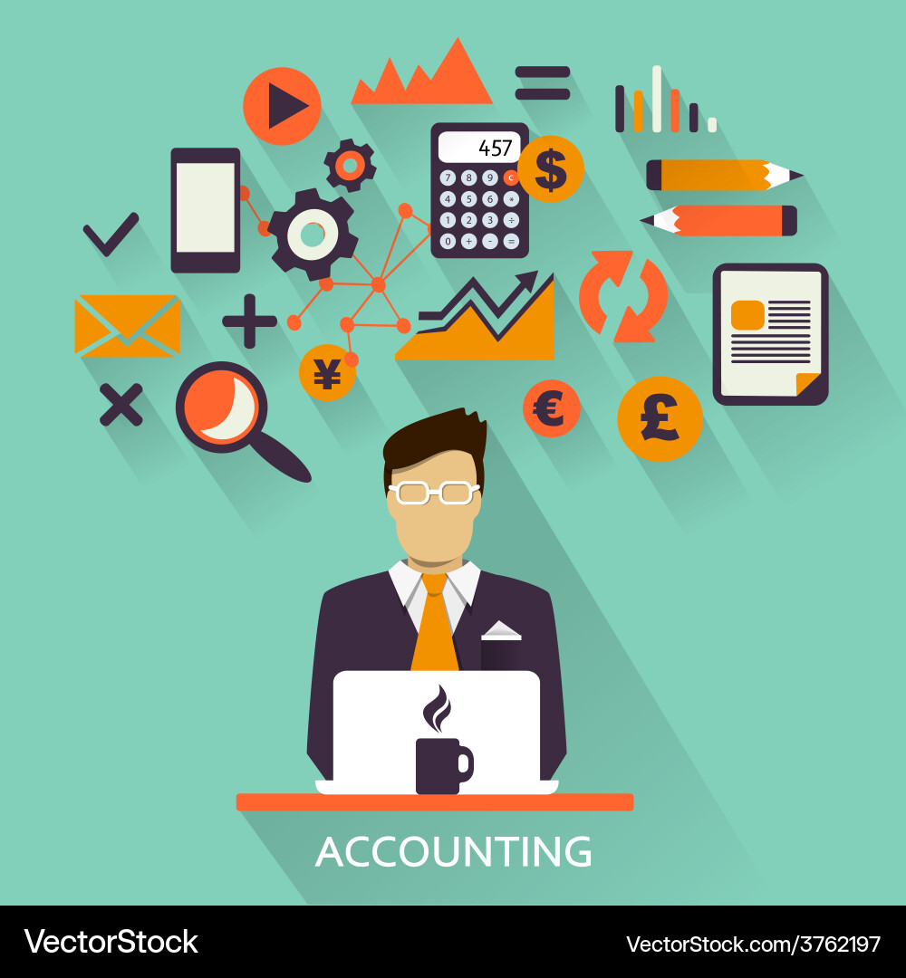 Accounting & Finance Icons Royalty Free Vector Image