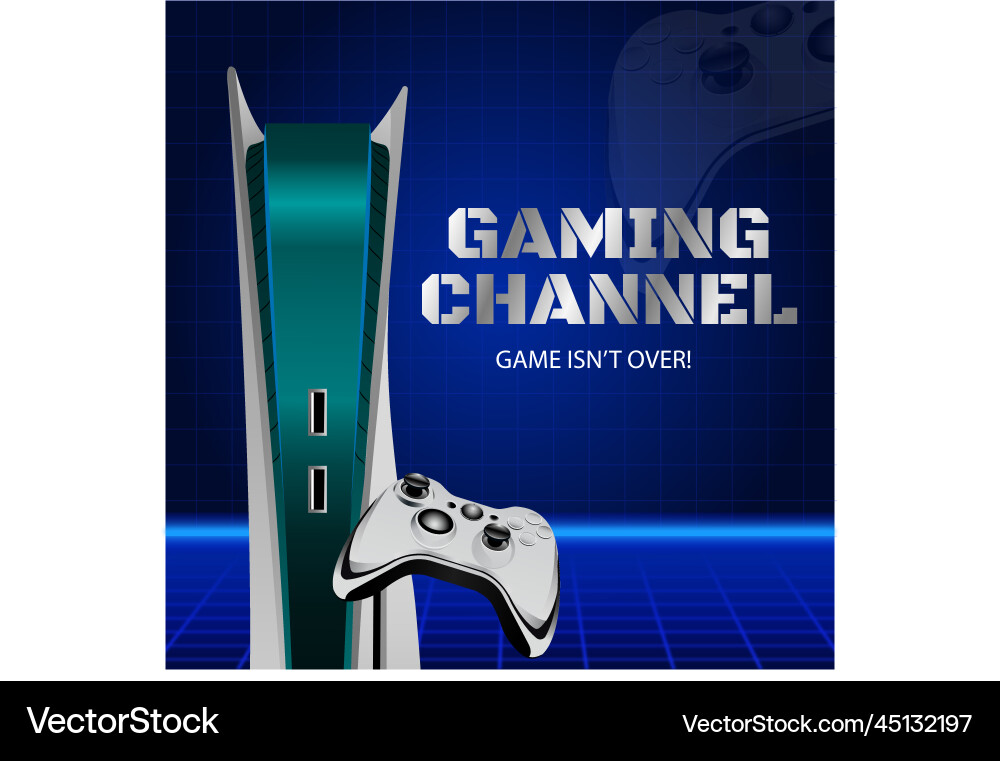 Banner design of gaming channel Royalty Free Vector Image