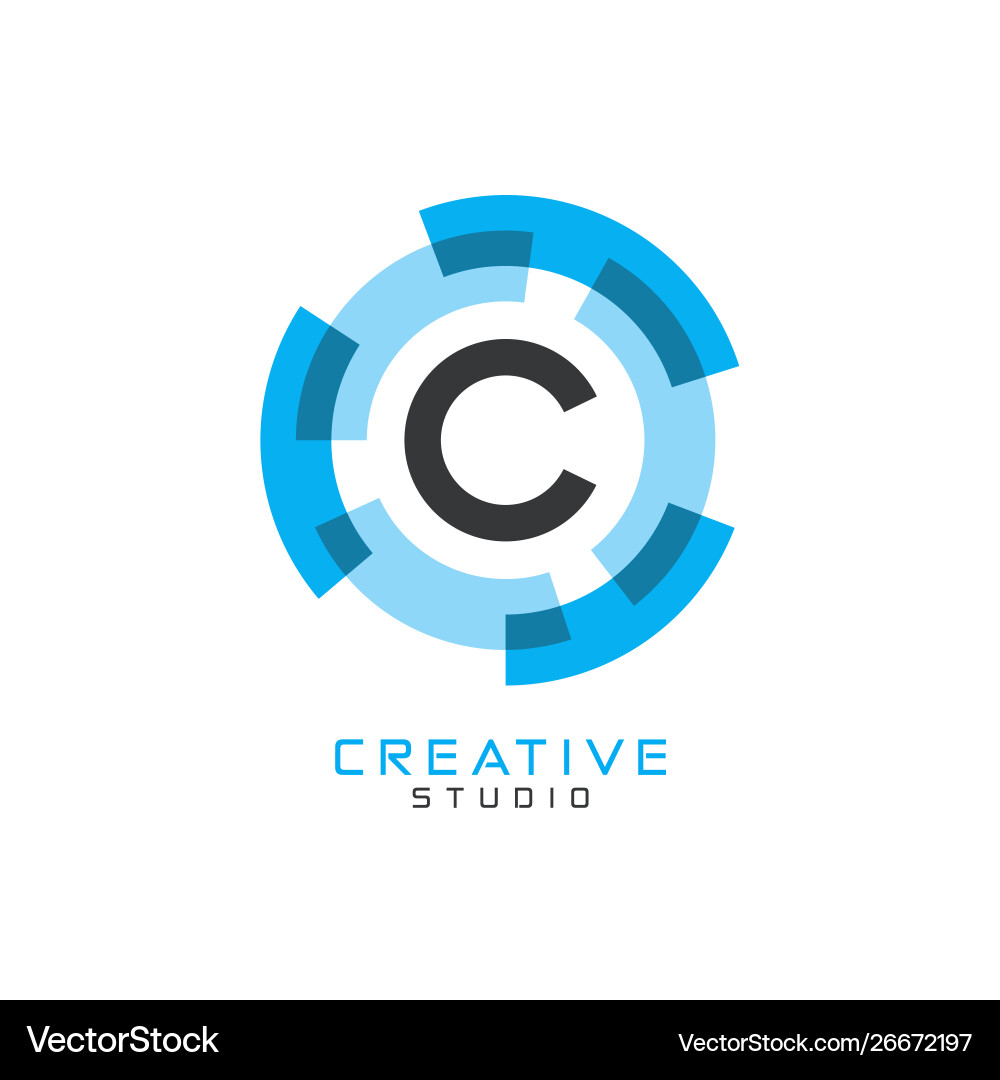 C letter logo icon Royalty Free Vector Image - VectorStock