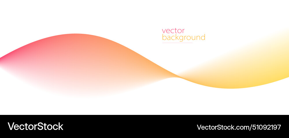 Flowing color curve shape with soft gradient Vector Image