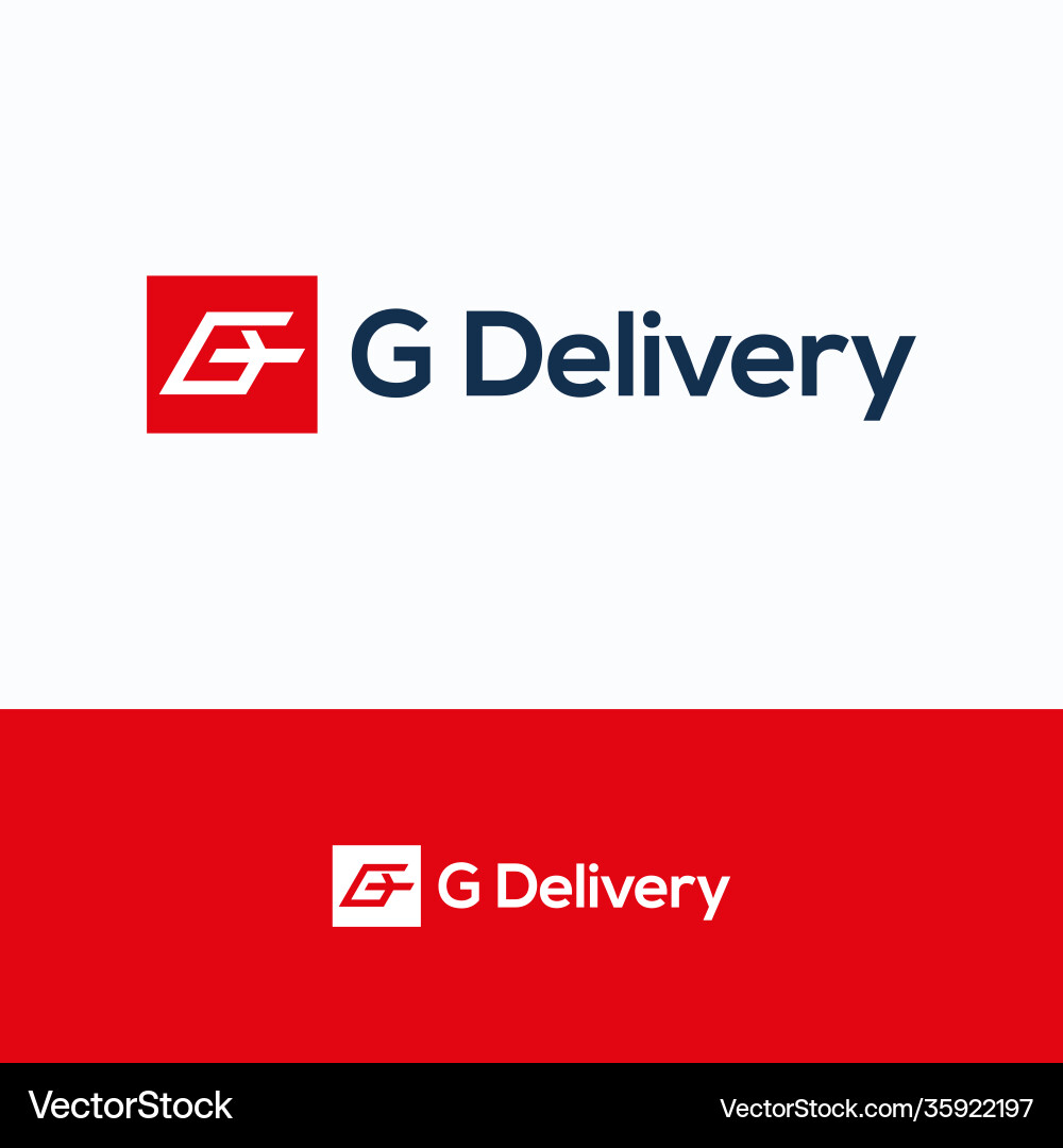 G delivery logo Royalty Free Vector Image - VectorStock