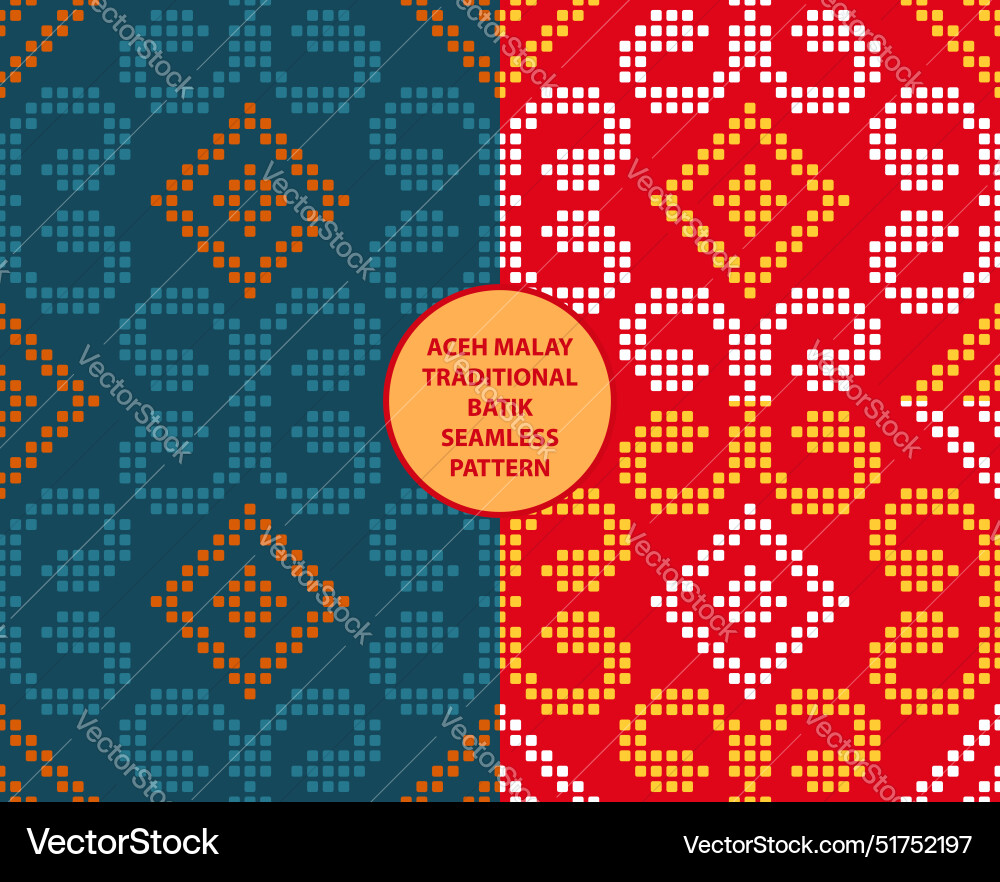 Indonesian aceh malay batik seamless pattern Vector Image