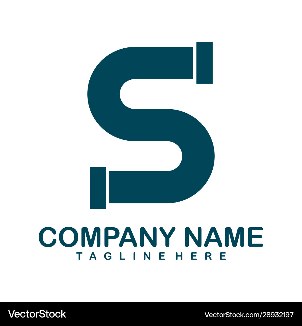 Industrial Plumbing S Initial Logo Royalty Free Vector Image