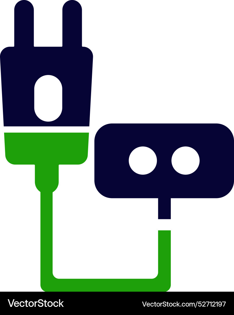 Power socket electric plug Royalty Free Vector Image