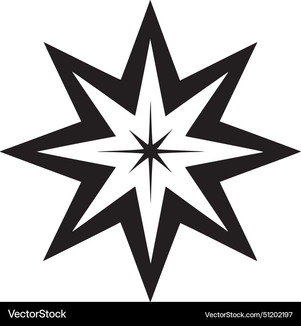 Star - minimalist and flat logo Royalty Free Vector Image