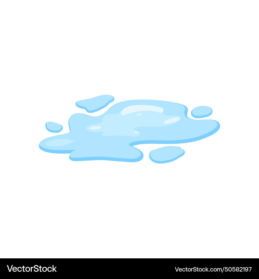 Water spill isolated on white Royalty Free Vector Image