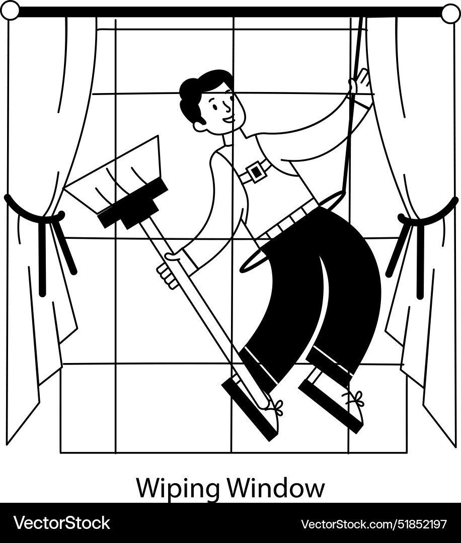 Webwiping window outline mini is up f Royalty Free Vector