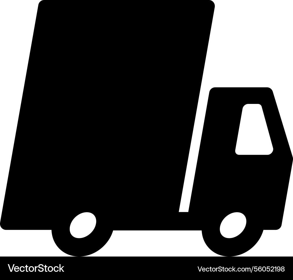 A delivery van icon representing shipping Vector Image