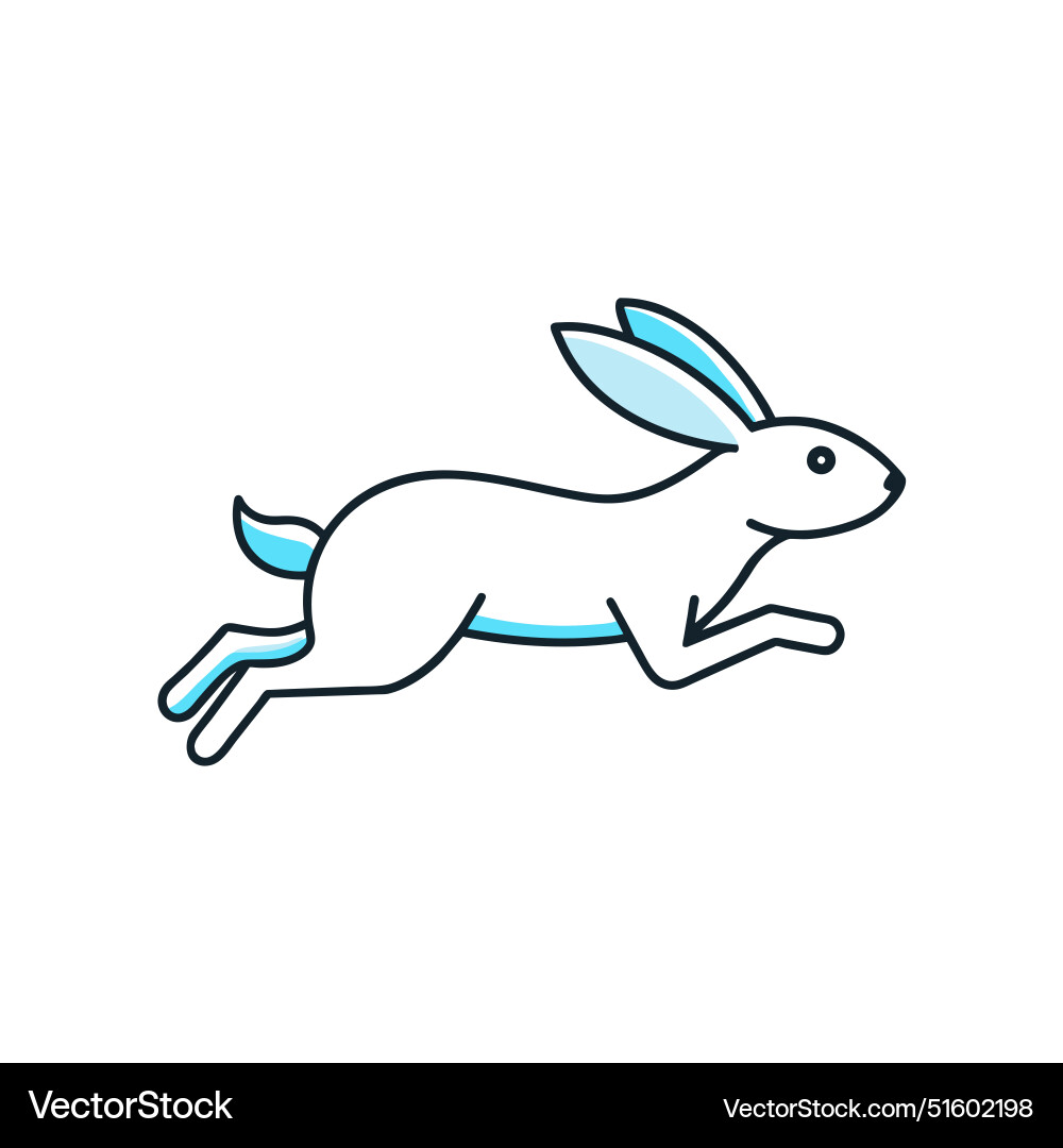 Arctic hare runs icon Royalty Free Vector Image
