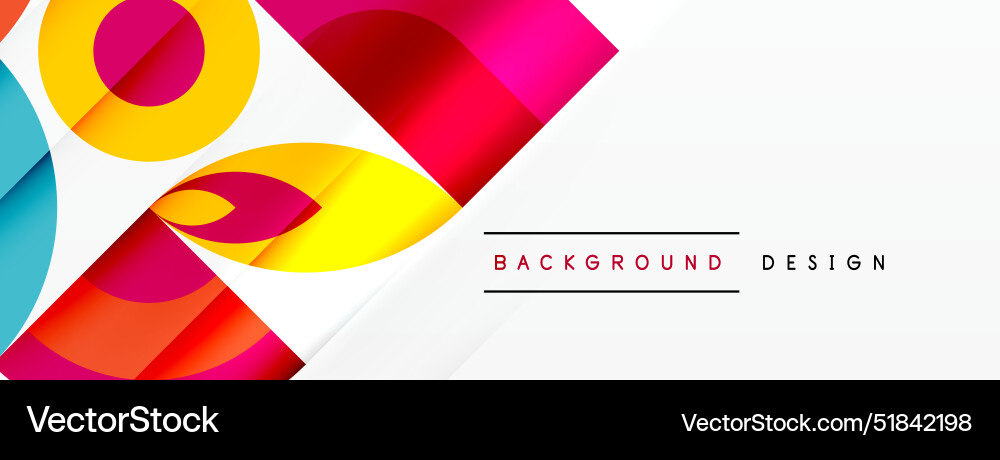 Circles and petals geometric beautiful abstract Vector Image