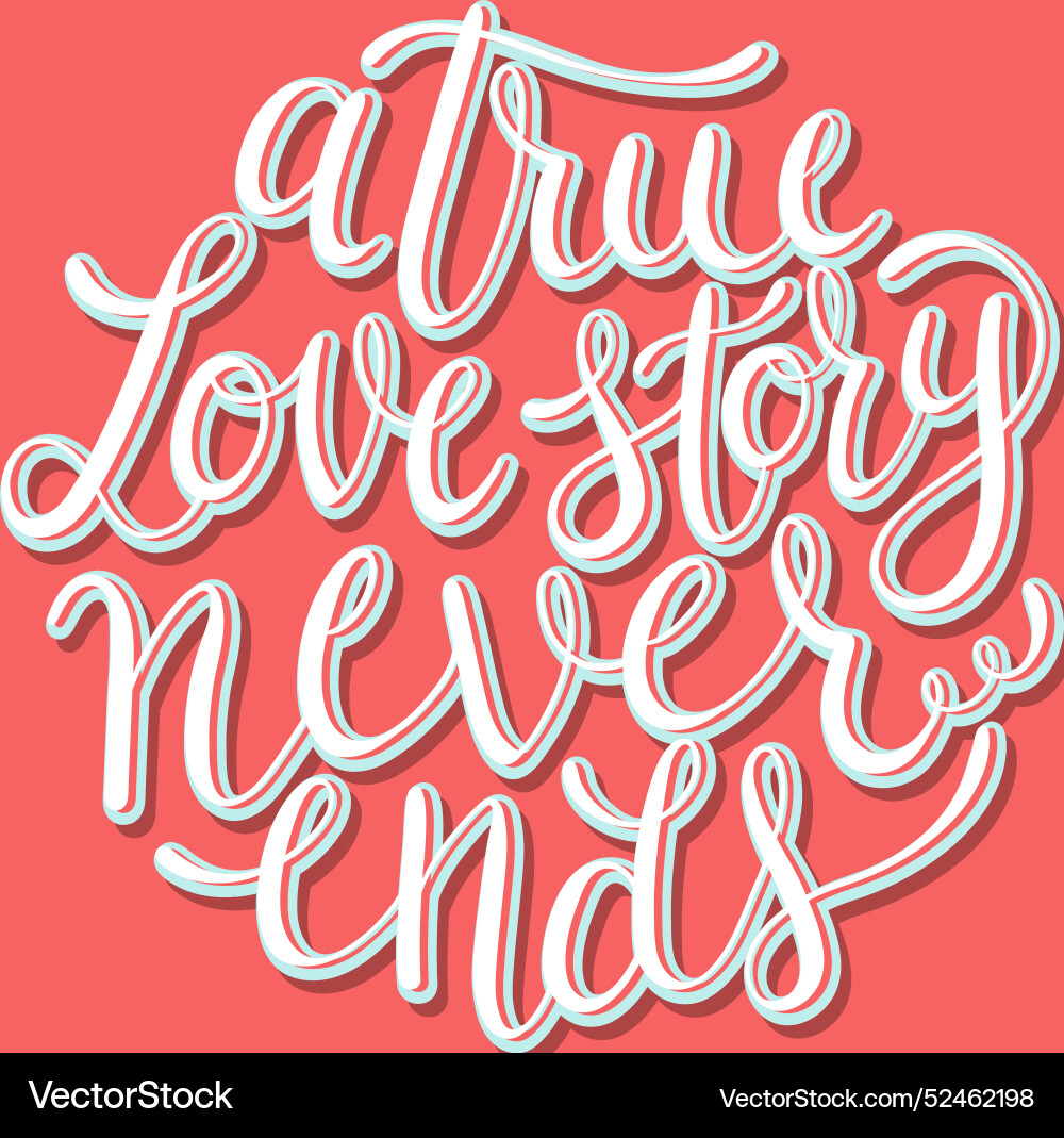 Cute wedding lettering Royalty Free Vector Image