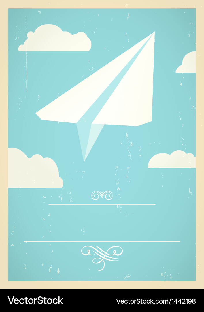 Paper plane concept Royalty Free Vector Image - VectorStock