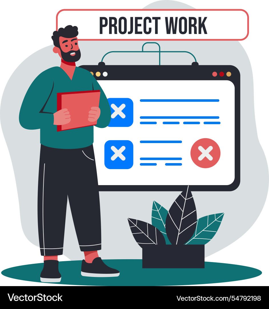 Project failure Royalty Free Vector Image - VectorStock