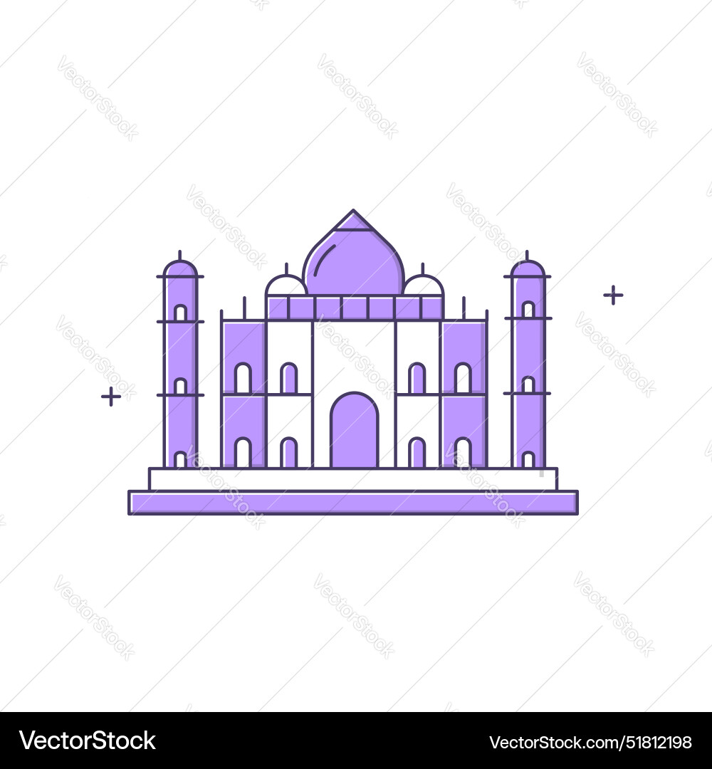 Taj mahal icon design Royalty Free Vector Image