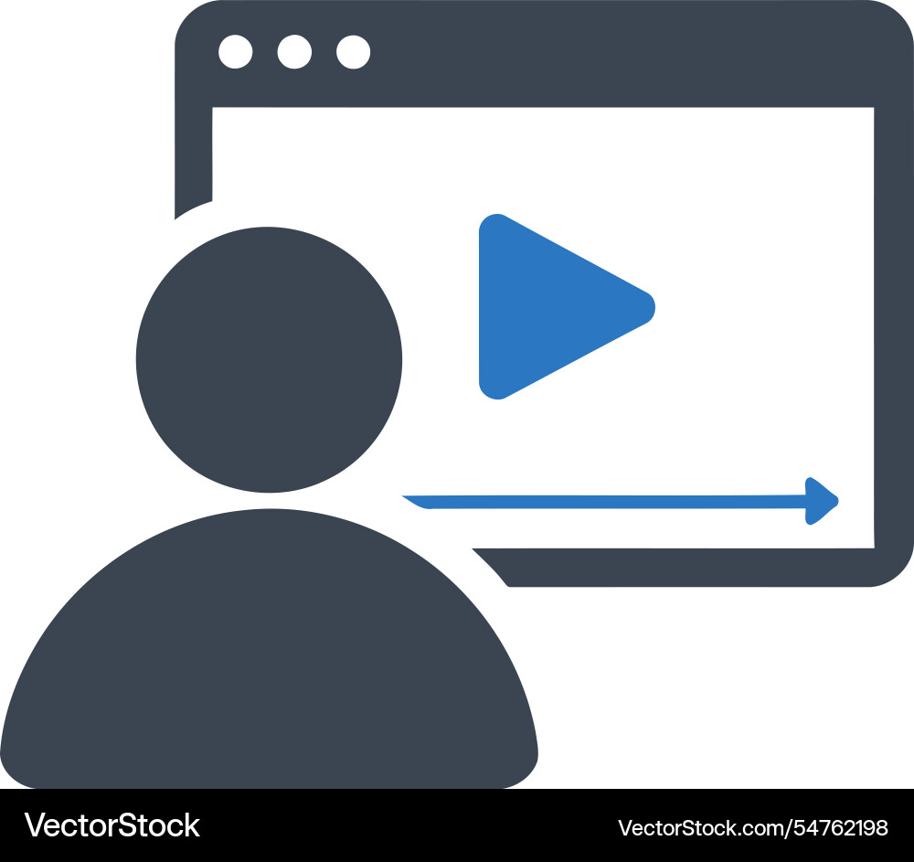 Video progress icon Royalty Free Vector Image - VectorStock