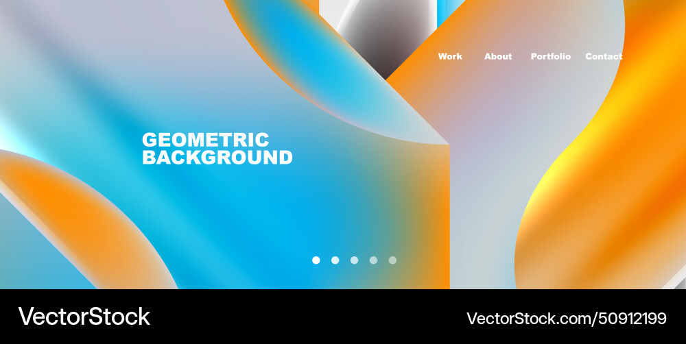 Abstract geometric shapes web design page Vector Image