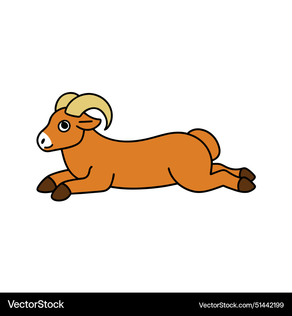 Aoudad sheep lies icon Royalty Free Vector Image