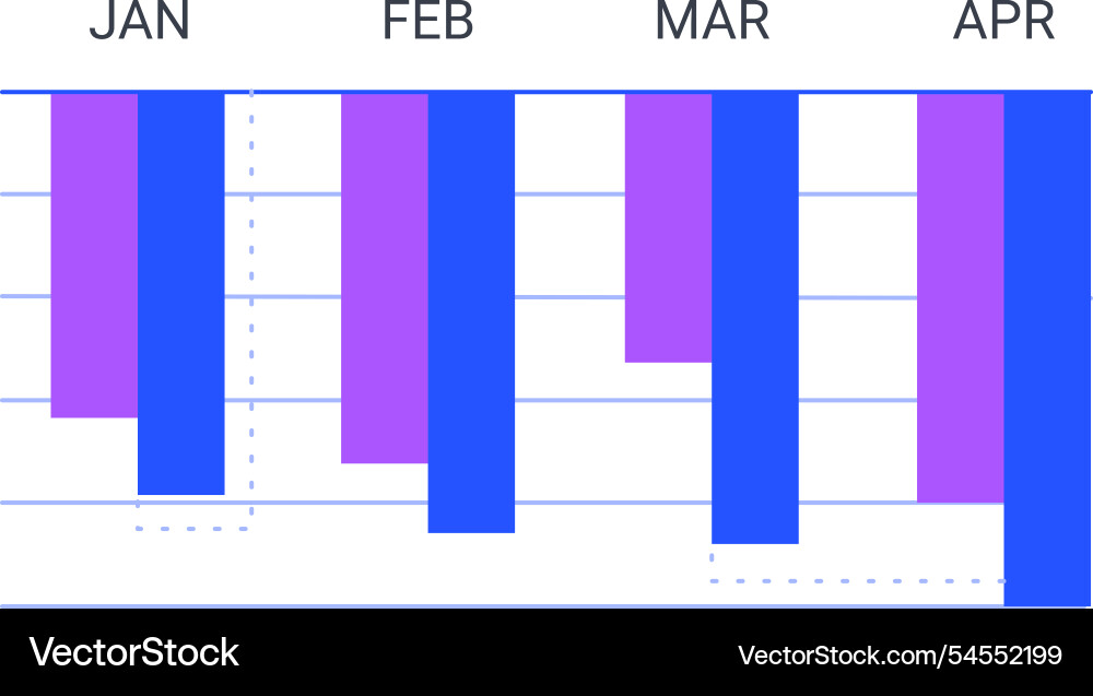Colorful bar charts represent statistical trends Vector Image Colorful bar charts represent statistical trends Vector Image