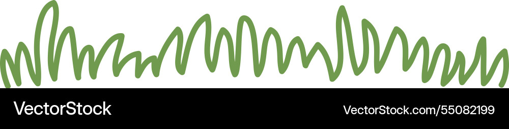 Doodle grass line drawing Royalty Free Vector Image