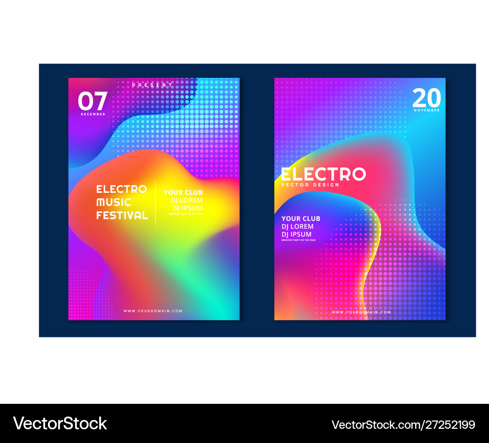 Electronic music fest and electro summer wave Vector Image
