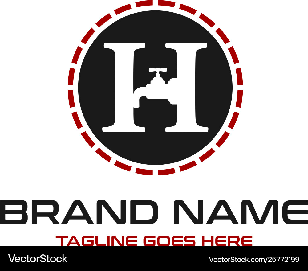 H tap water logo Royalty Free Vector Image - VectorStock