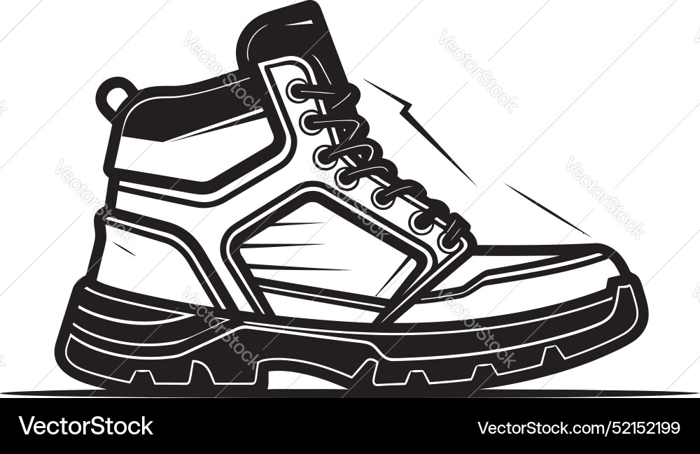 Hiking haven outdoor shoe icon adventure Vector Image