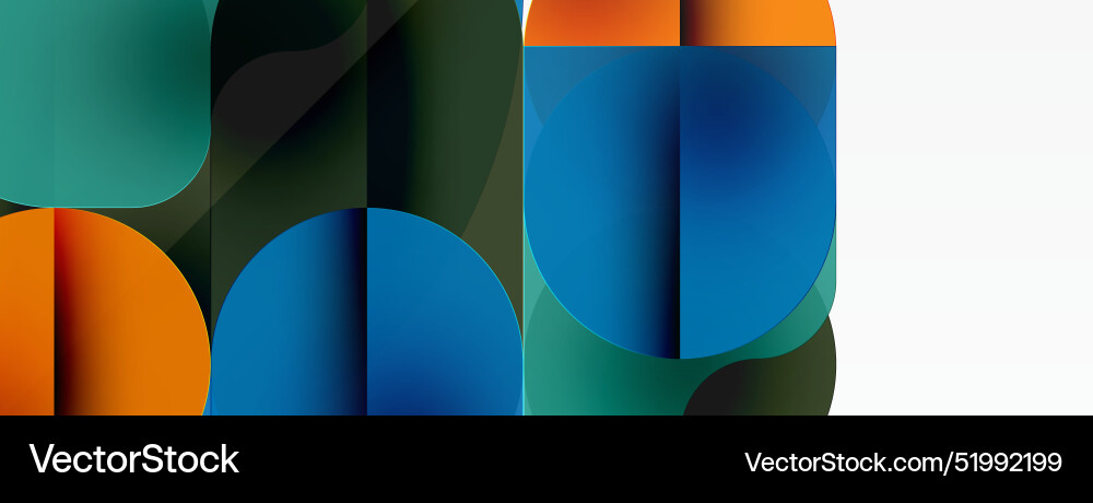 Minimal round shapes geometric abstract background