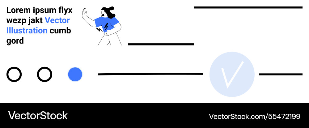 Simplistic flat design featuring animated person Vector Image