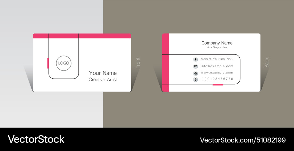 Visit card ideas 51 Royalty Free Vector Image - VectorStock