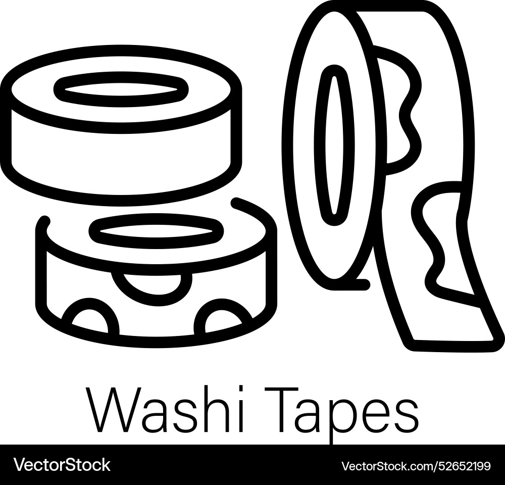 Washi tapes Royalty Free Vector Image - VectorStock