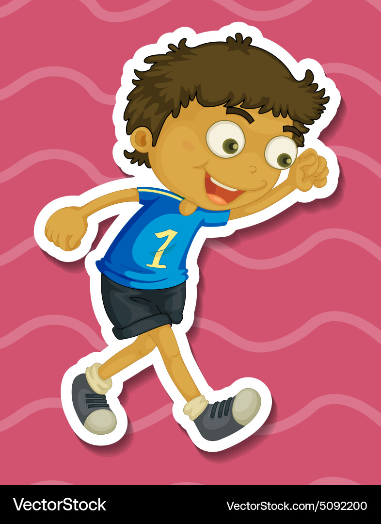 Boy walking Royalty Free Vector Image - VectorStock