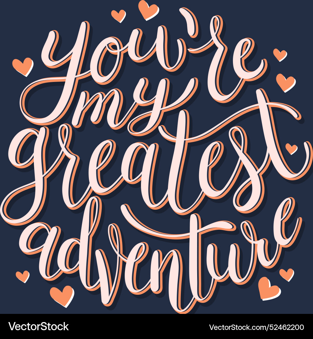 Cute wedding lettering Royalty Free Vector Image