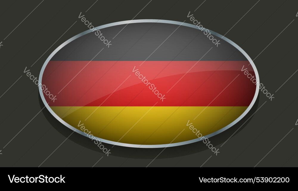 Eclipse shape of germany flag with original color Vector Image
