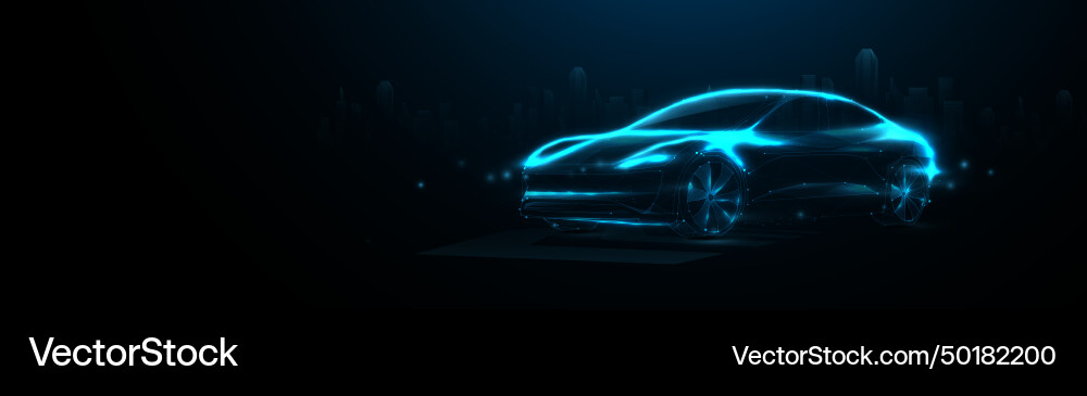 Electric car ev technology and transportation Vector Image