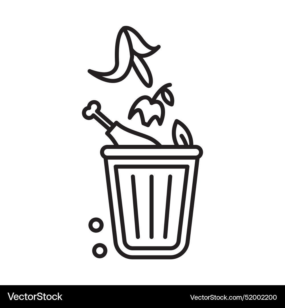 Food waste icon promoting responsible consumption Vector Image