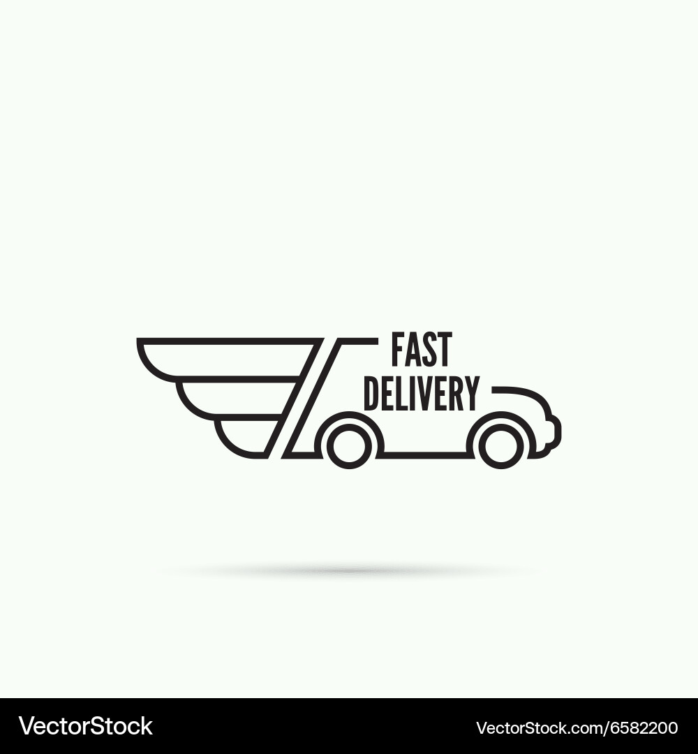 Logo car with wings Royalty Free Vector Image - VectorStock