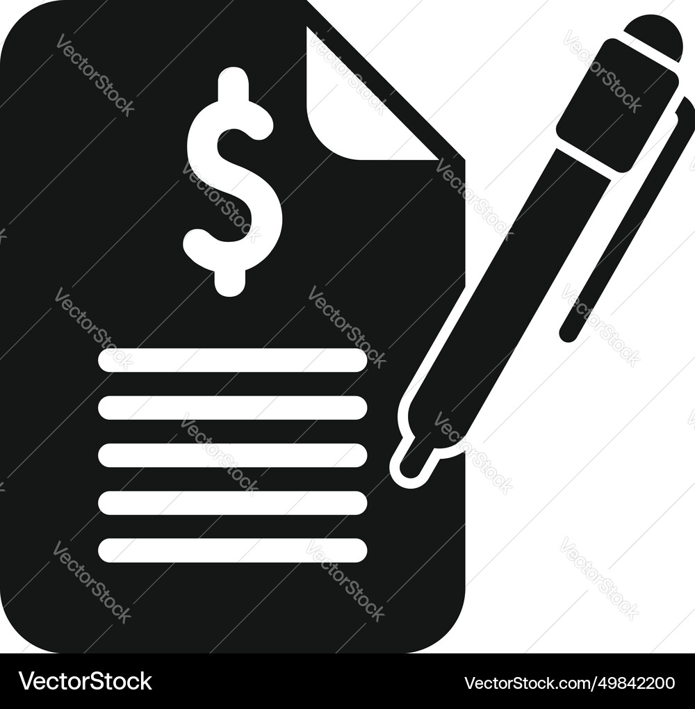 Support money paper icon simple grant Royalty Free Vector
