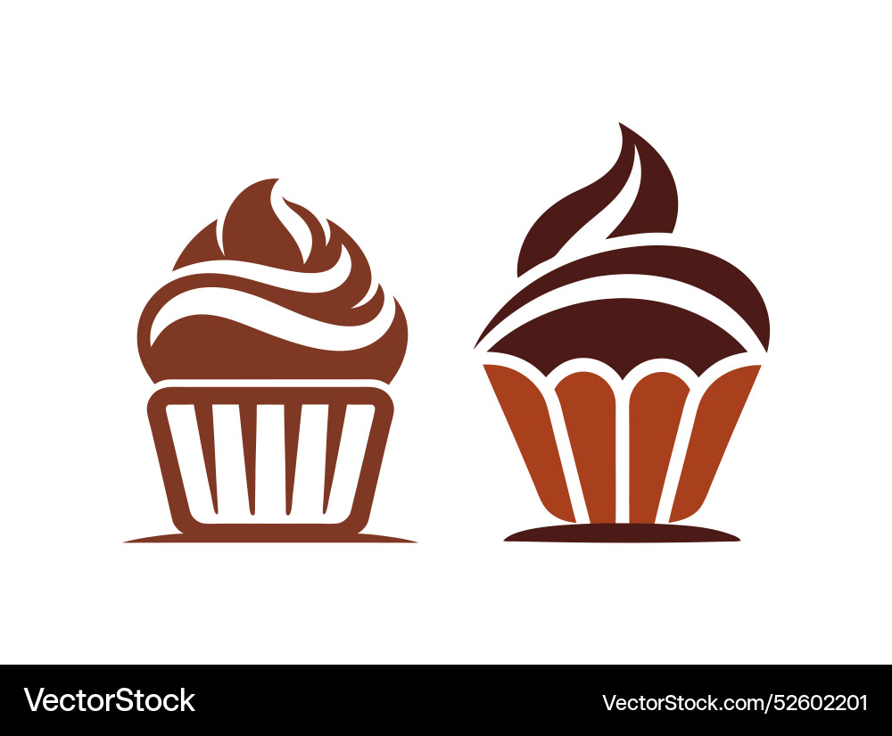 A pair of minimal bakery logo Royalty Free Vector Image